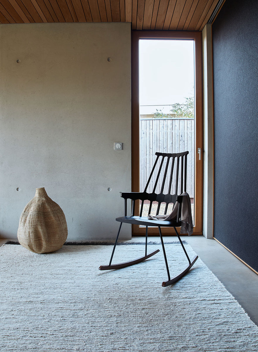 Coco Rug | woven rug made from leftover sheepskin fur – Hvila Editions