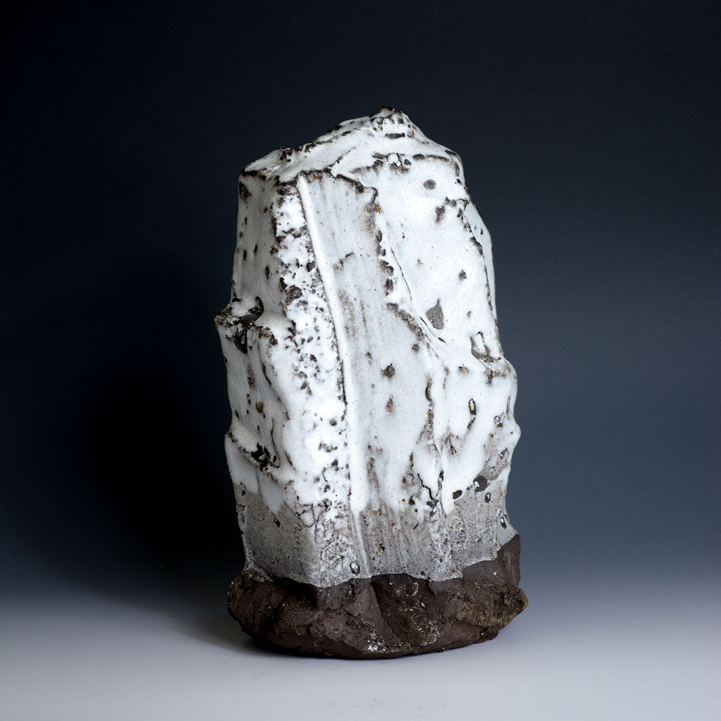 One of a kind clay vase combined with marble dust – Hvila Editions