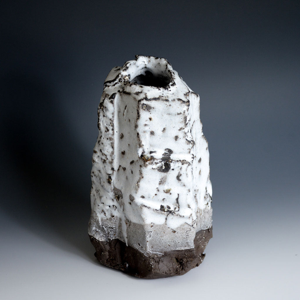 One of a kind clay vase combined with marble dust – Hvila Editions