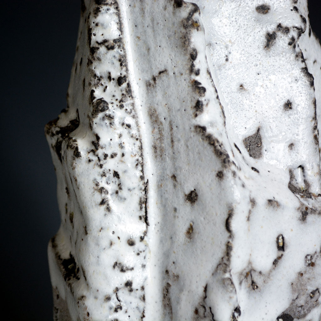 One of a kind clay vase combined with marble dust – Hvila Editions